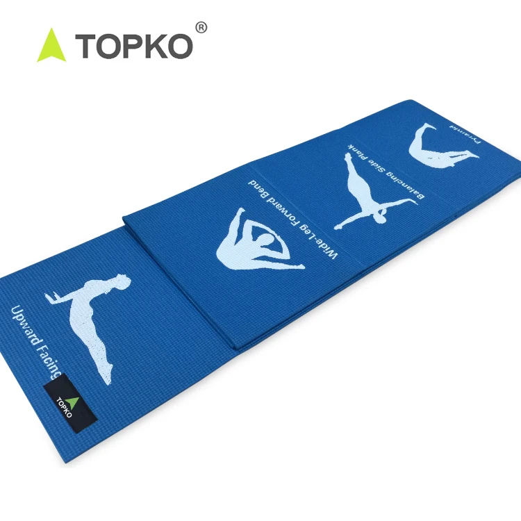 TOPKO Position Line Foldable Travel Folding Pvc Yoga Mat 4mm Custom ...