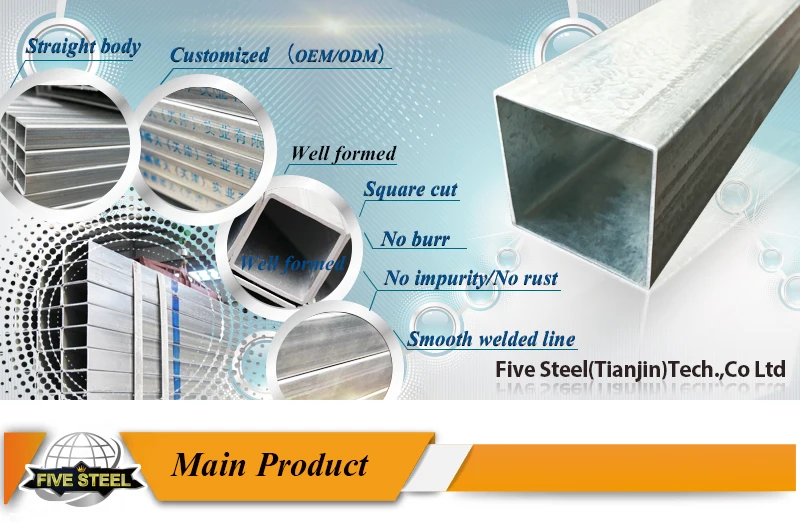 Galvanized Steel Gi Galvanized Carbon Square Steel Pipe Tube - Buy Pre ...