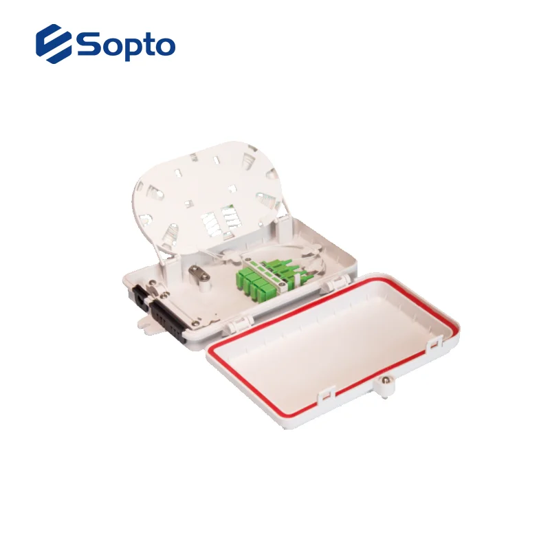 Indoor Wall Mounted FTTH Fiber Terminal Box - 4 Ports