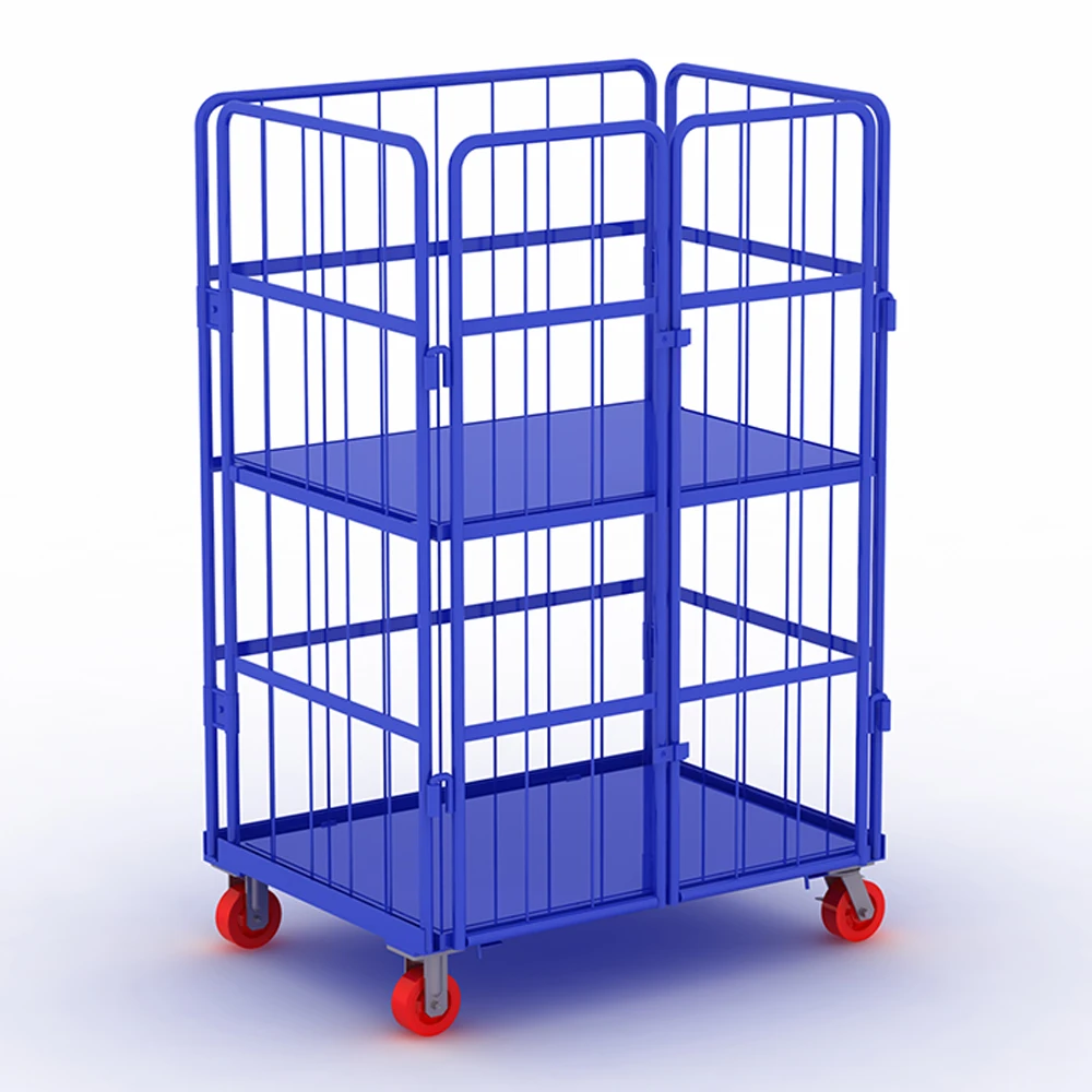 Cargo storage folding trolley cart roll container from China factory ...