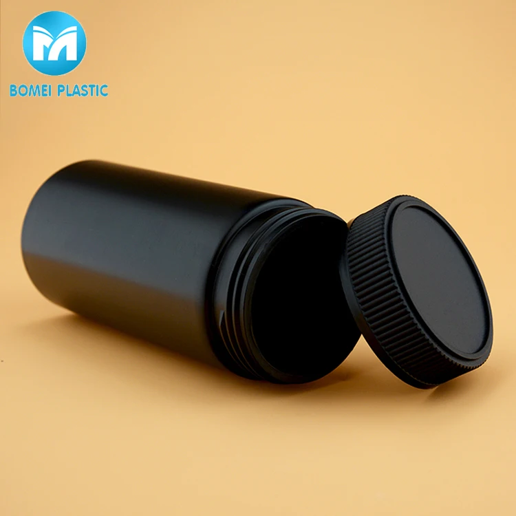 50cc to 250cc HDPE Pill Bottles - Child Proof & Matte Black