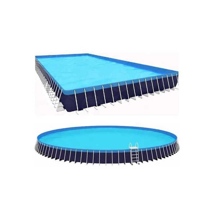 Frame Tarpaulin Swimming Water Pool Movable Rectangular Portable Metal ...