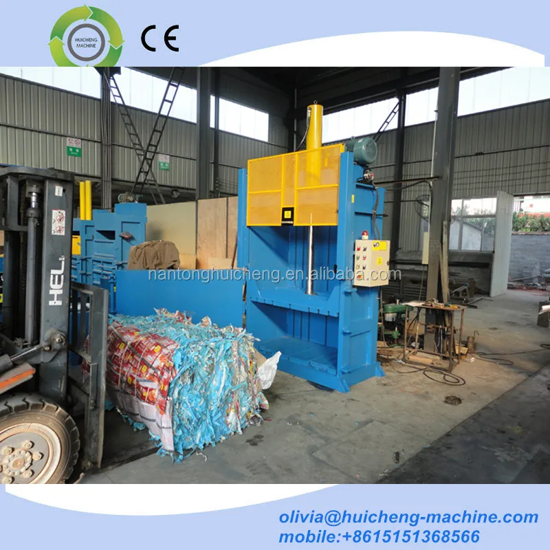 Hydraulic Driven Recycling Vertical Baler Equipment /wool Baling Press ...