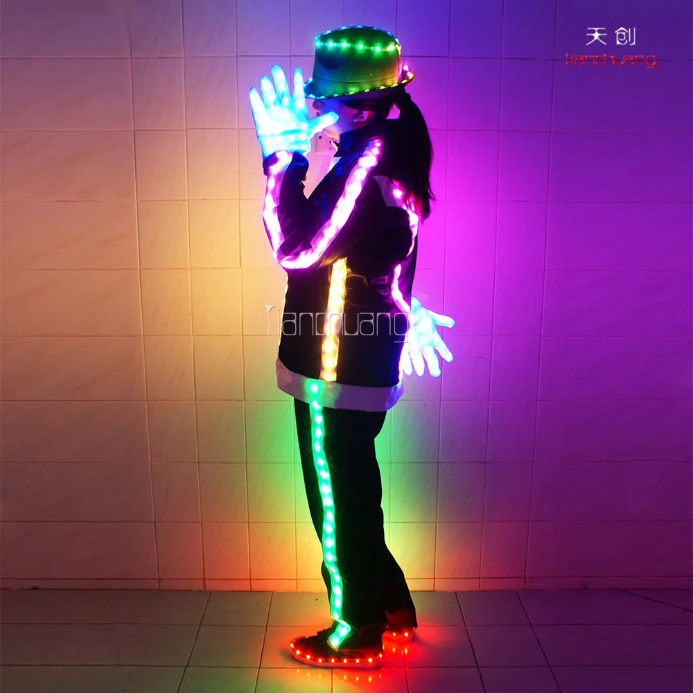 LED Michael Jackson Dance Costumes - Performance Wear
