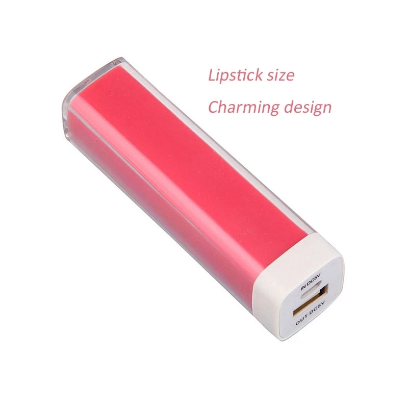 Lipstick Power Bank - Compact 2600mah Portable Charger