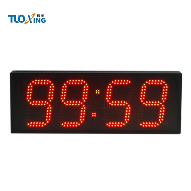 6 Inch 4 Digit Outdoor LED Digital Clock - Tuoxing Brand
