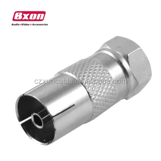 Coax Tv Ariel Female Socket To F Type Screw Male Plug Adapter Converter ...