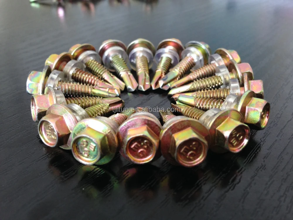Customized Different Package Hex Head Screw Self Drilling With Washer ...