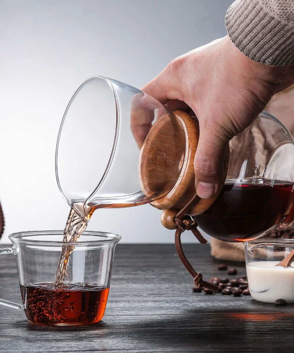 Ecocffee 400ml Espresso Coffee Servers Pour Over Glass Coffeemaker Hand ...