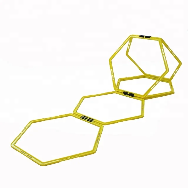 Hexagon Agility Training Grid Agility Ring Hex Speed Hurdle With Clips ...