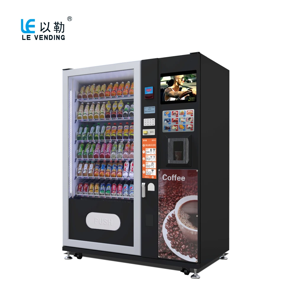 Self Service Automatic Combo Vending Machine With 21.5 Touch Screen ...
