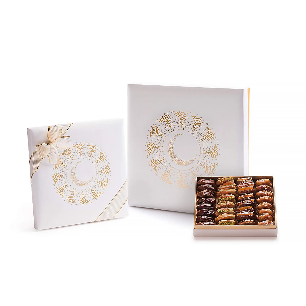 custom white cardboard gourmet dates box for Saudi Arabian market ...