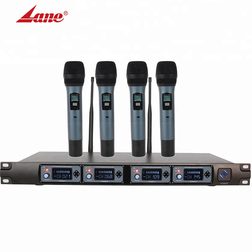 Lane BA-4000 Wireless Microphone System - 4 Channel UHF
