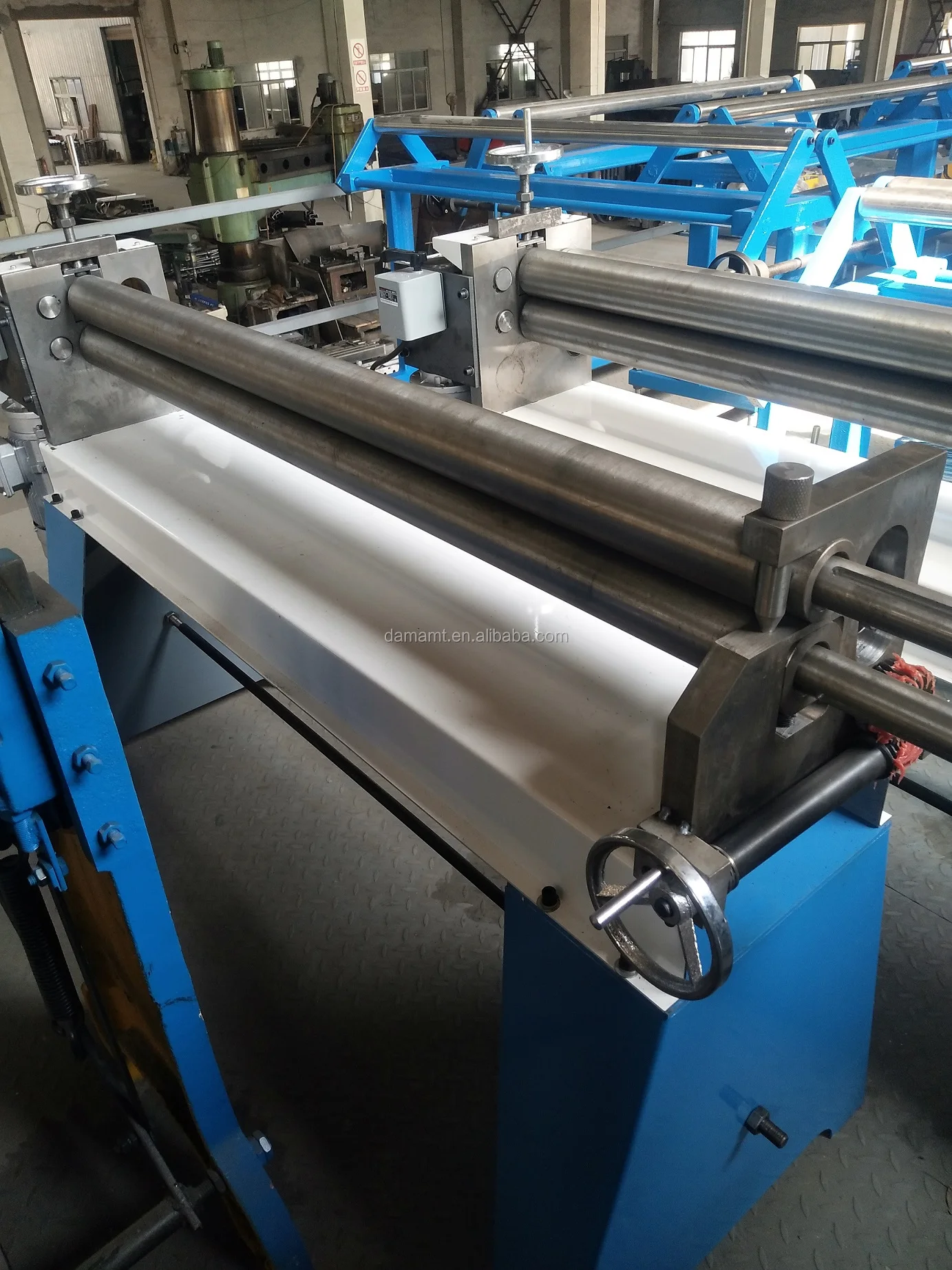 Instock Round Duct Making 3 Rollers Galvanized Sheet Electric slip ...