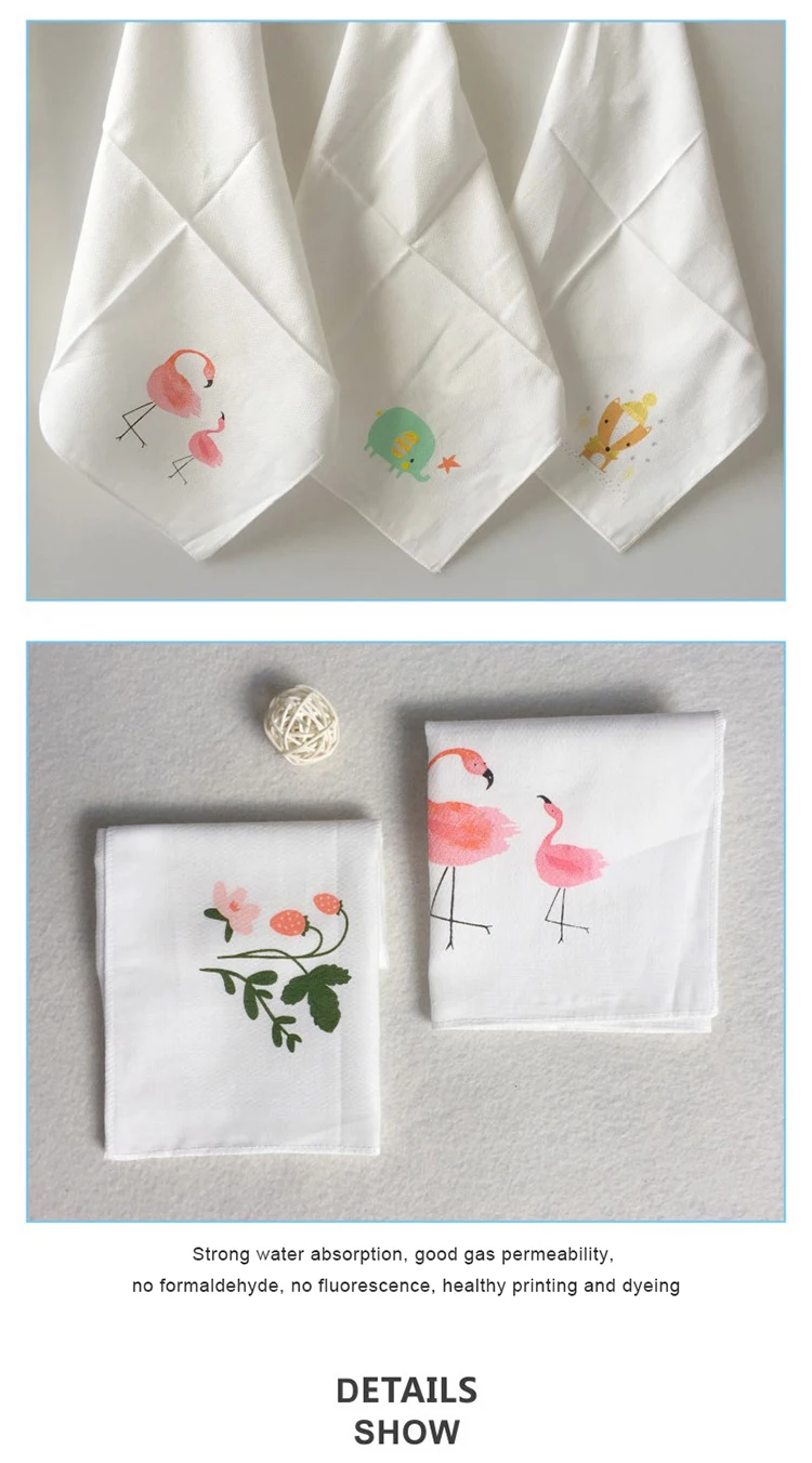 Printed 100% Cotton Muslin Baby Handkerchief Muslin Tree Free Sample ...