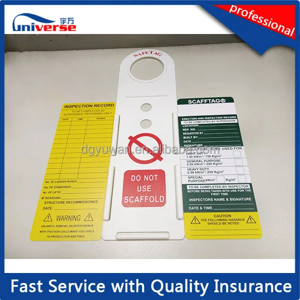 Scafftag Scaffold Tag Holder With Standard Inspection Inserts Pack ...