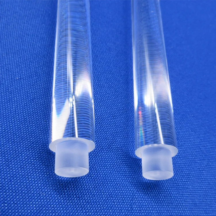 clear plastic rod with threaded, clear organic glass bar with screw ...