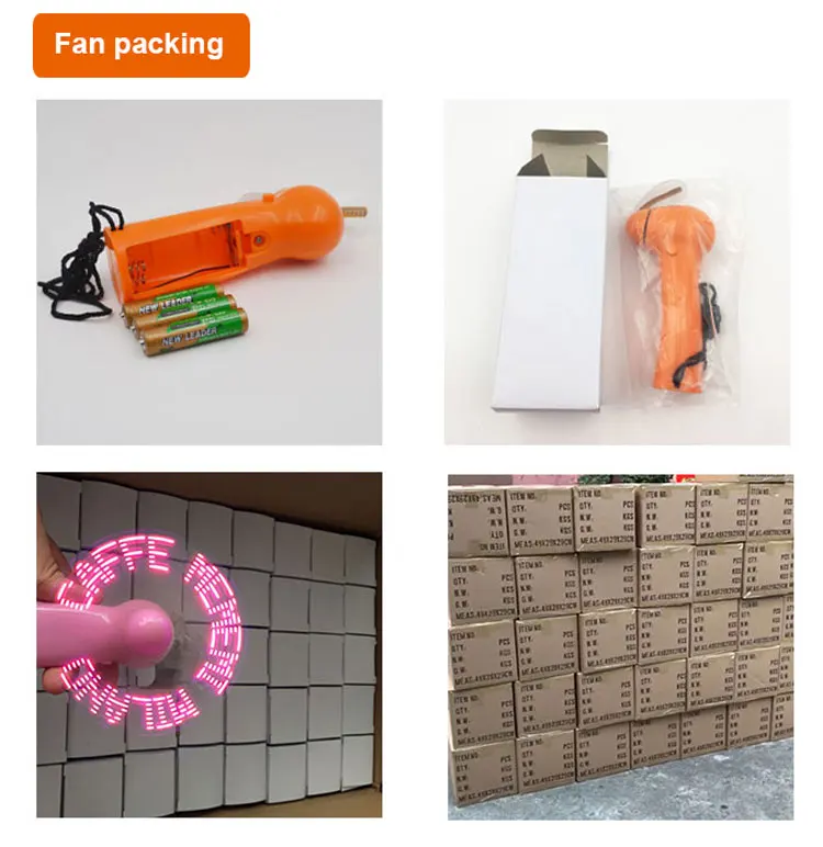 Mini Led Light Fan Battery Operated Customized Logo And Preset Led ...
