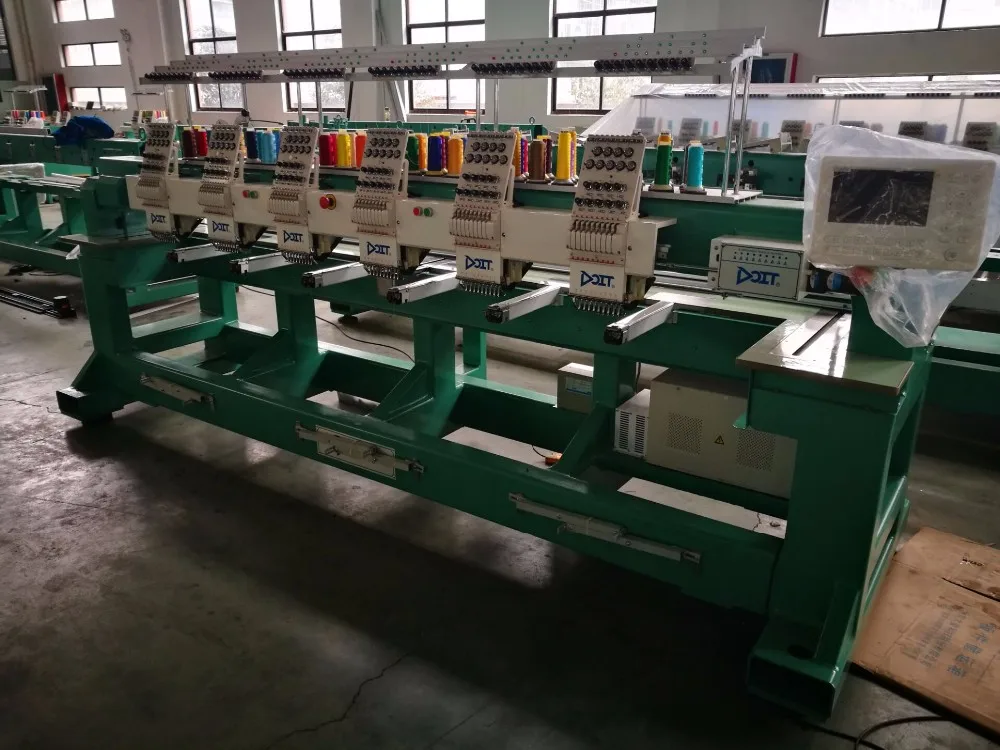 Dt-906c 9 Needle 6 Head Flat High Speed Embroidery Machine Industrial ...