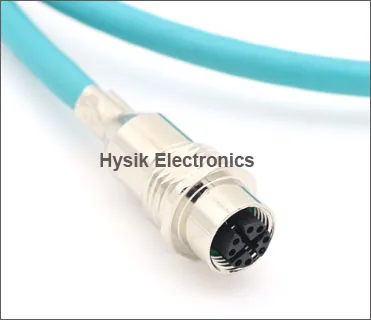 Hysik M12 X-Code 8pin Male to RJ45 Male Cable - 10gbps Cat 6A