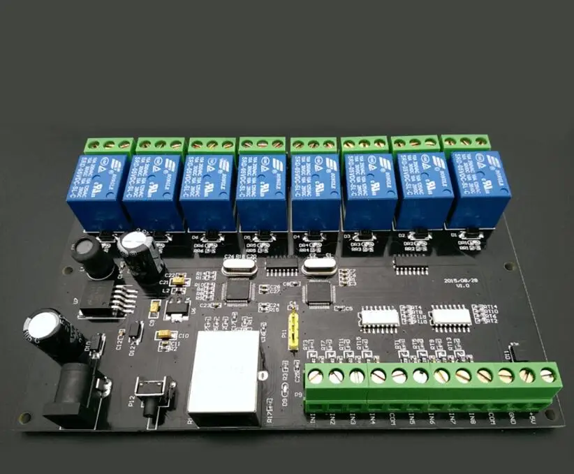 8 Channel Network Relay Ip/ Ethernet Access Controller Tcp Modbus 8 In 8 Out Of The Switch ...