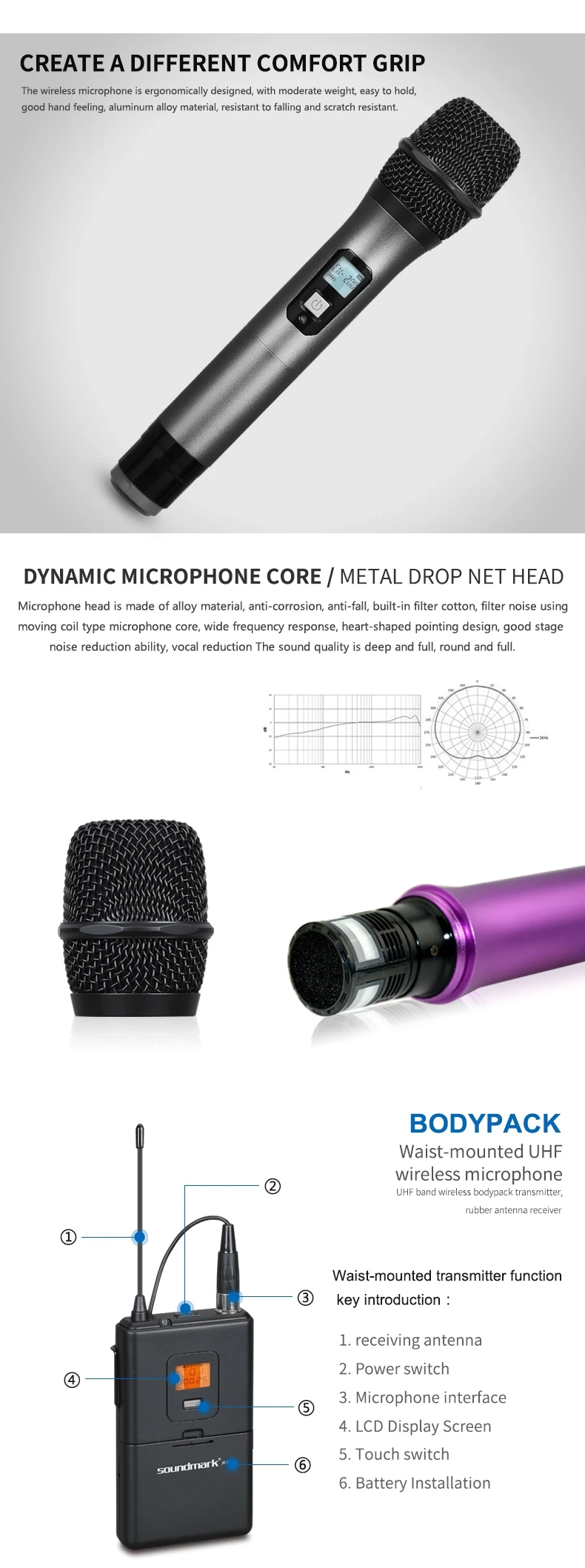 SM-800 Wireless Microphone - Ideal for Interviews & Conferences