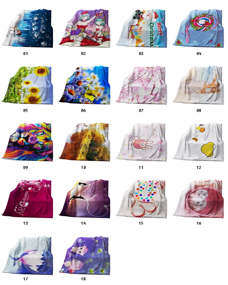 Custom Printed Blankets - Fun Cartoon Designs for Fall/winter