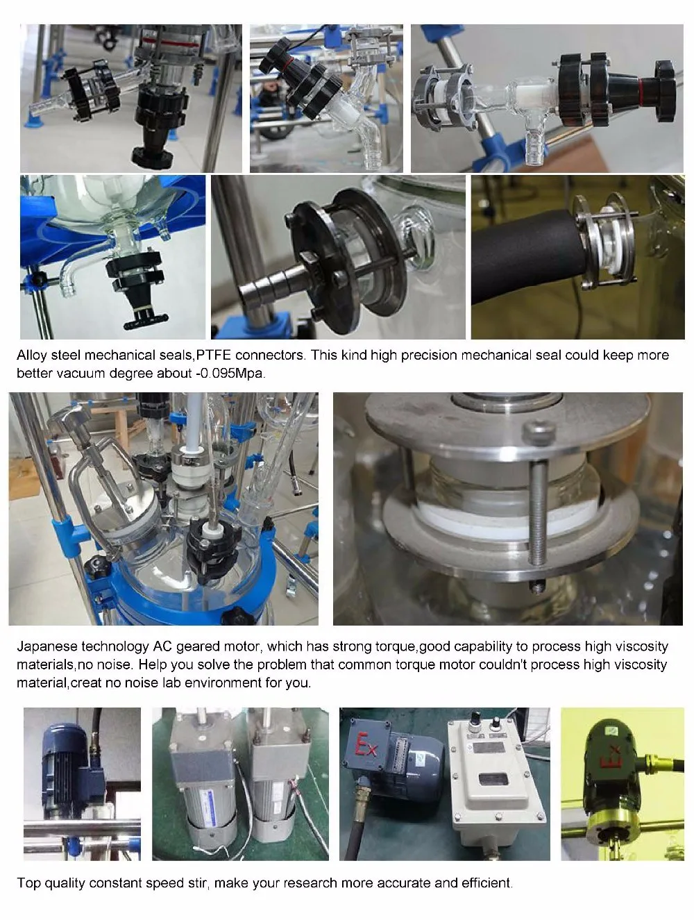 Glass Reactor - 10L-200L Jacketed Bioreactor for Cultures