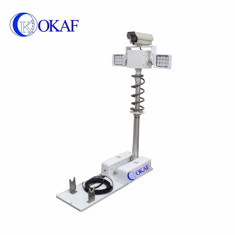 vehicle mounted telescopic mast camera tower Rescue Car Collapsible LED ...