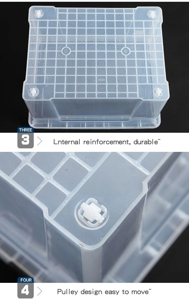 Portable Transparent Plastic Storage Bins - Multifunctional Stackable ...