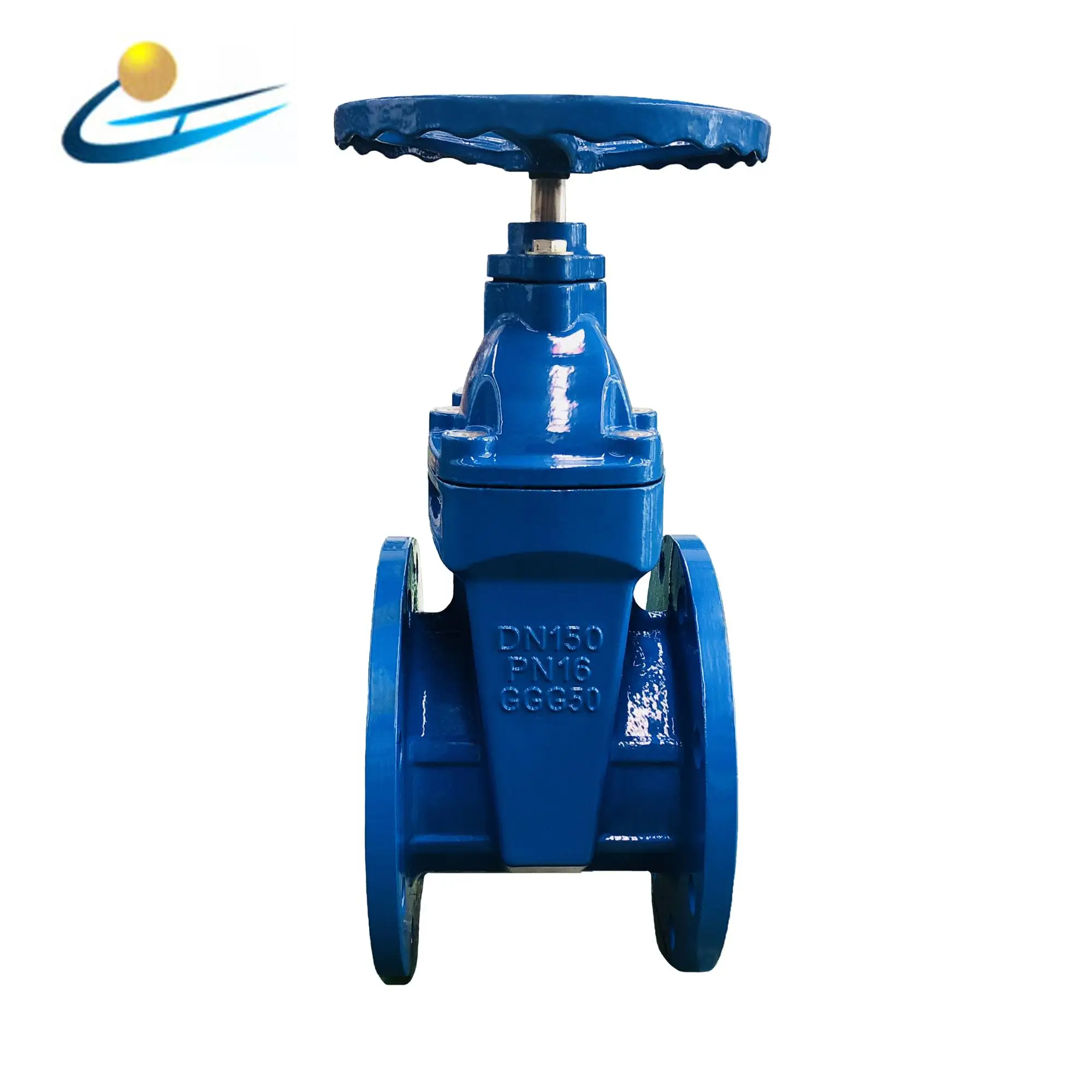 Dn150 Pn16 Ggg50 Cast Iron Flange Sluice Gate Valve Resilient Soft Seat ...