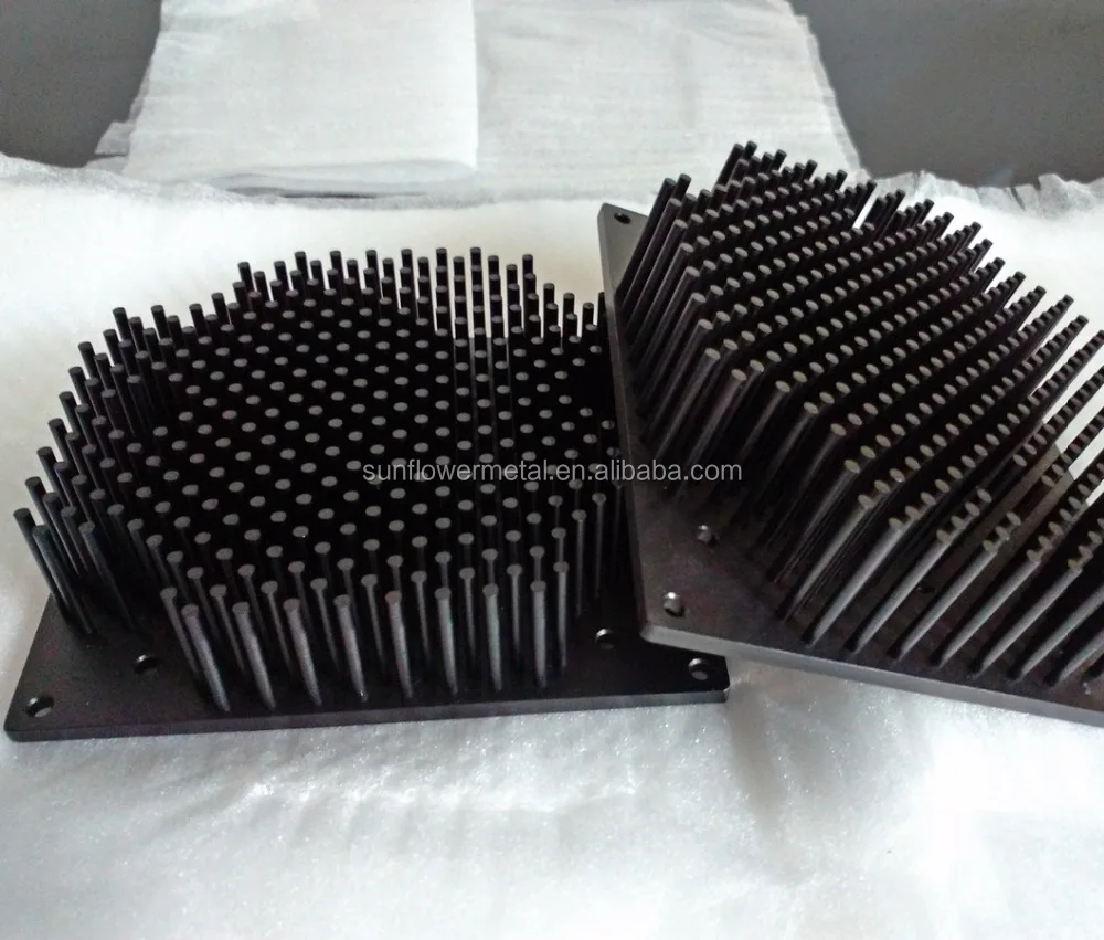 Black anodized aluminum cold forging pin fin heatsink| Alibaba.com