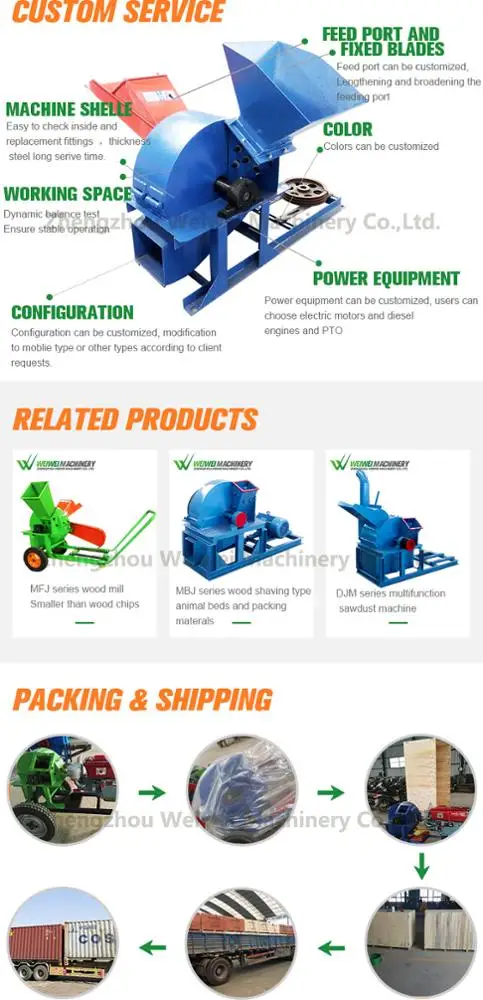 Weiwei Machine Mushroom Wood Grinder Pulverizer Tree Crusher Logs ...