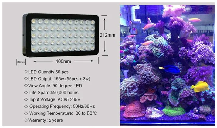 165W LED Aquarium Light - Premium Reef Lighting Solutions