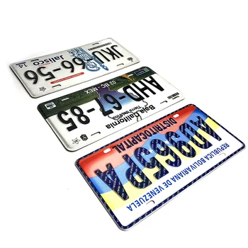 Factory Premium American Size Reflective Decoration Vehicle Plate Hot ...