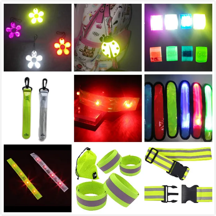 Glow in the Dark Hangers - Hi Vis Keychain Safety Reflectors