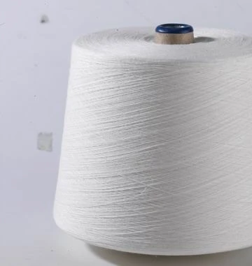 Raw White Polyester Spun Yarn 100% Polyester Virgin Spun Yarn Polyester ...