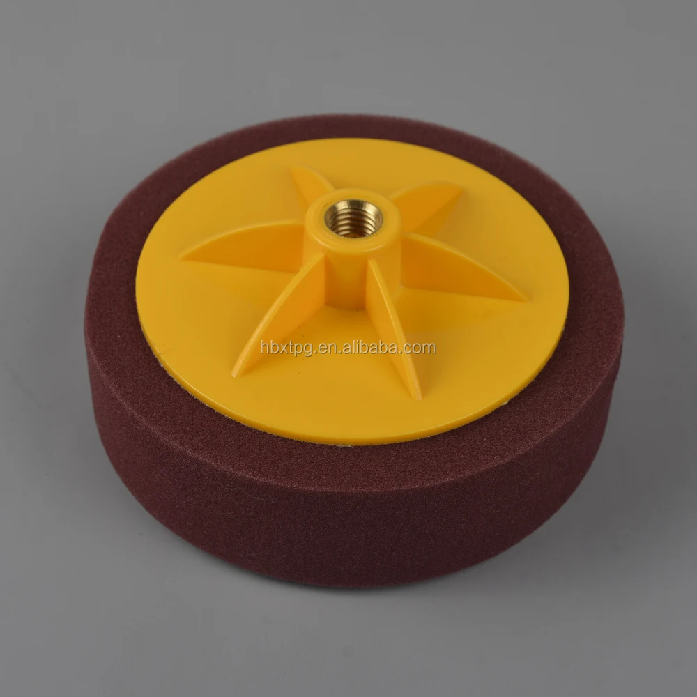 6'' 150 mm Maroon Cutting Foam Pad Thread Sponge Buffing Pad for Auto ...