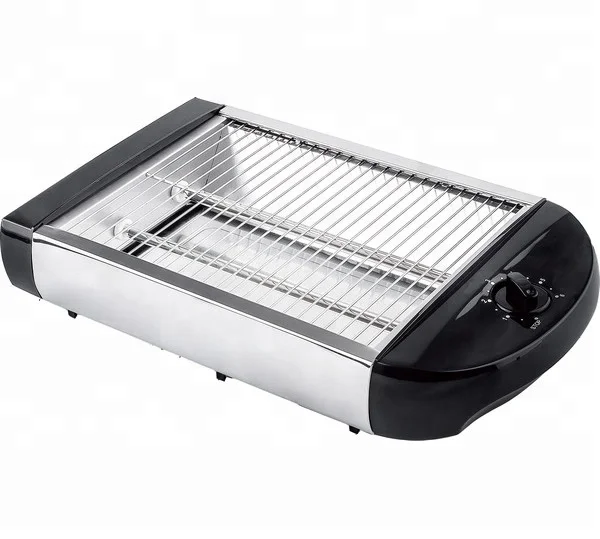 Flat Toaster 4 Slice 600w 2 Quartz Heating Tube Mechanic Browning ...