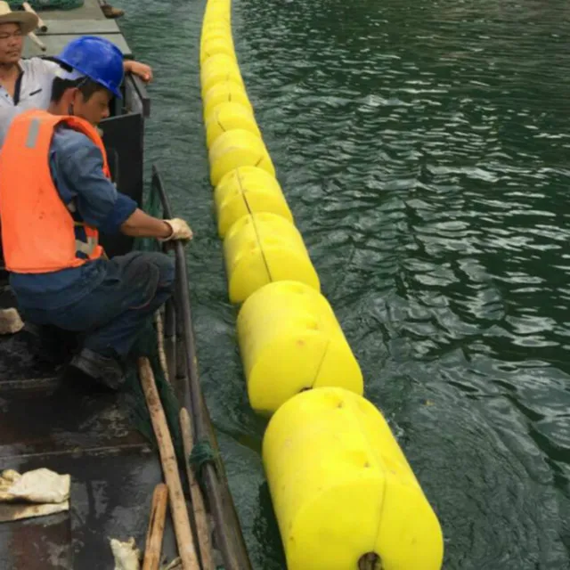 Modular Floating Pontoons Cylinder Buoy Trash Barrier Marine Floating ...