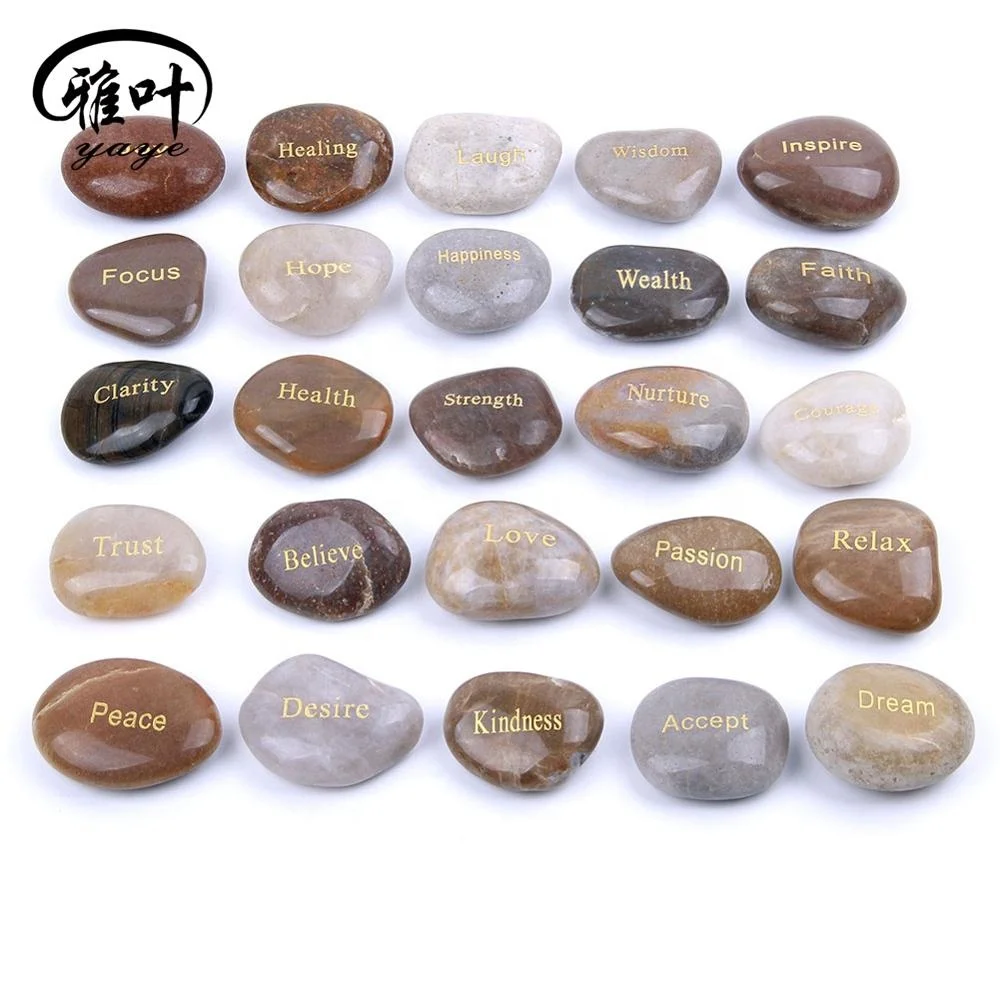 With River Rocks Inspirational Words