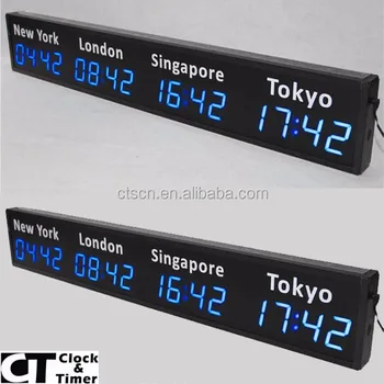 Led Digital Electronic World Clock Daylight Saving Time Digital World ...