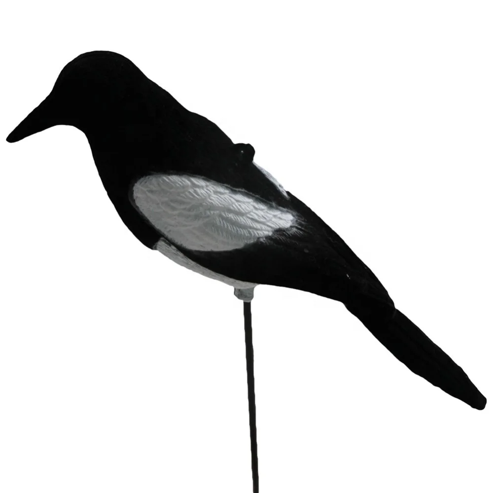 Flocked Decoys Trick Magpie Shooting Cage Birds Painted Hunting Decoy ...