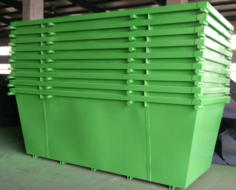 New 5m3 Skip Bin Garbage Container Heavy Duty Roll Off Dumpster Trailer ...