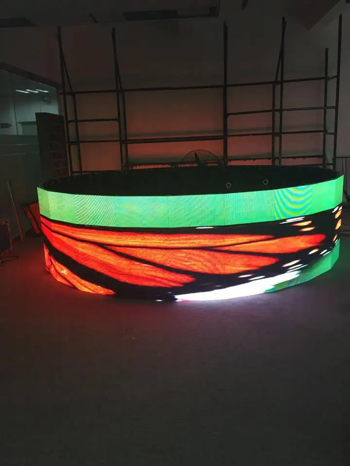 Trumpet Circular Ring Cylinder Column Pillar Indoor LED Screen Flexible ...