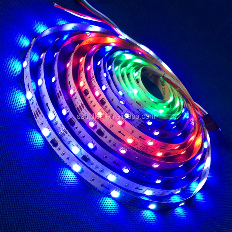 Smart Led Strip 5050 Rgb 10ic 60 Leds/m External Ic Full Color Running ...