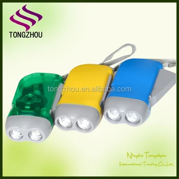 Hand Press Dynamo 2 Led Torch/rechargeable Flash Light/hand Crank ...