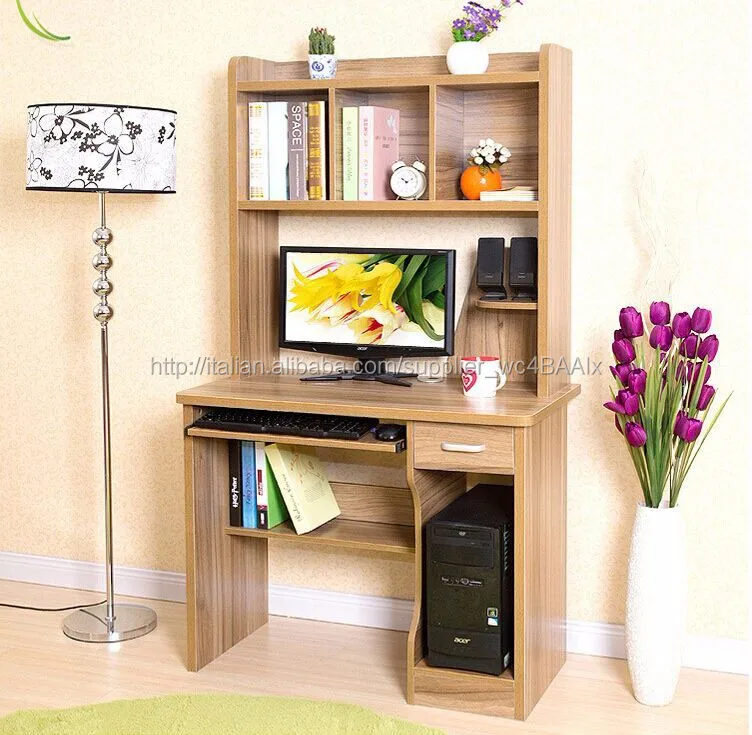 Save Space Home Computer Desk With Bookcase - Buy Scrivanie Computer ...
