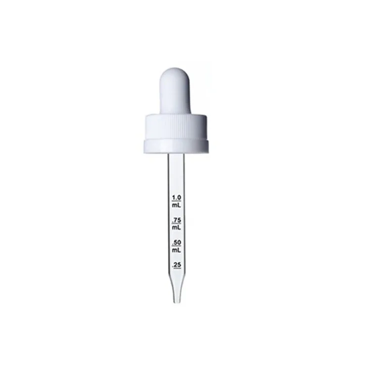 18mm 20mm Black Child Resistant Calibrated Glass Dropper Caps