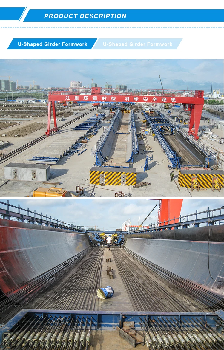 U Beam Formwork for LRT Railway Project Precast Concrete